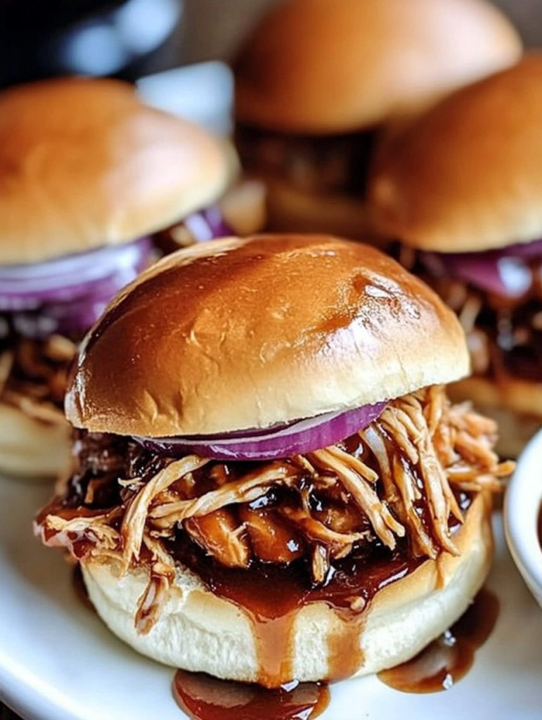 BBQ Pulled Chicken Sliders – Easy & Juicy - Heaven Recipes